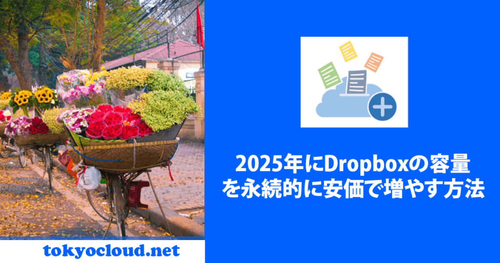 2025 年安価で永続的なDropbox容量増加サービス - Tokyo Cloud
