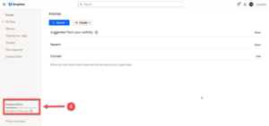 Dropbox の容量を確認する手順 - Tokyo Cloud
