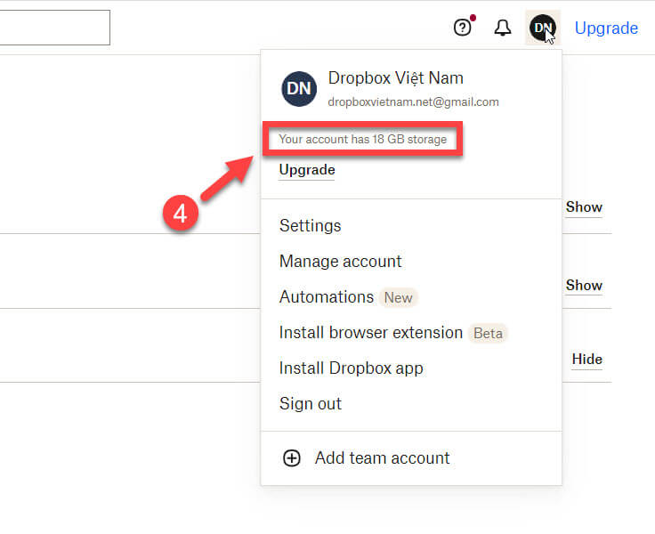 Dropbox の容量を確認する手順 - Tokyo Cloud