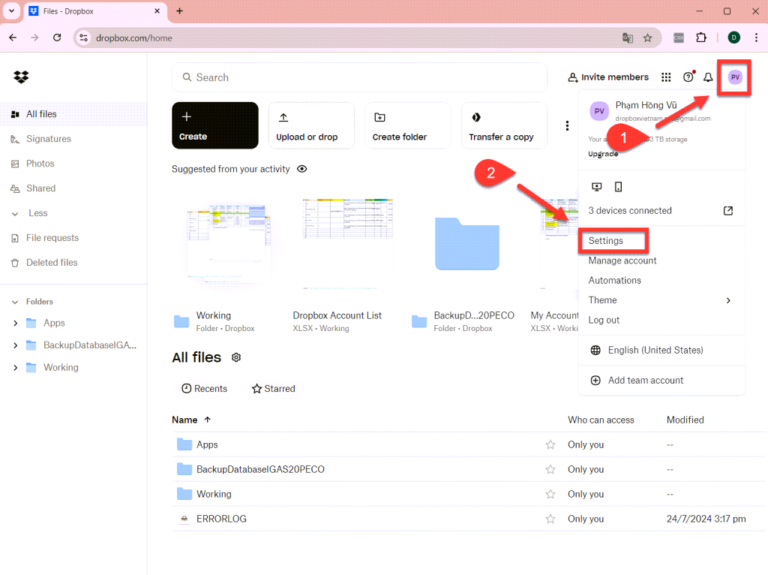 Dropbox のブランディング機能の使用手順 - Tokyo Cloud